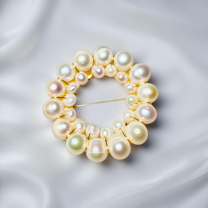 Natural Elegance Pearls Pin – NanaAura